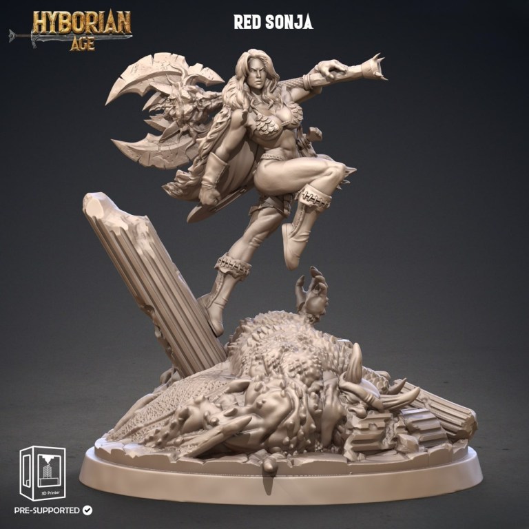 Red sonja 3d print stl files - High quality miniatures - 3D PRINT MAKER ...