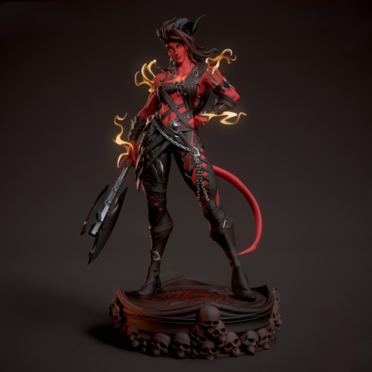 Karlach baldurs gate 3 3d print stl files - 3D PRINT MAKER CLUB
