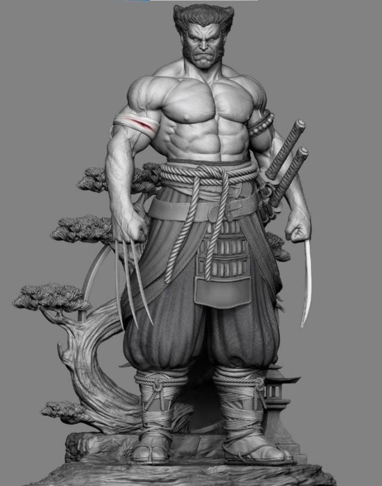 Wolverine samurai 3d print stl files - 3D PRINT MAKER CLUB